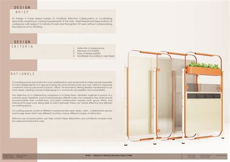 Modular Panel System For Co Working Space CEPT Portfolio