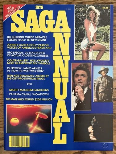 Vintage Saga Annual 1978 Johnny Cash Dolly Parton Farrah Fawcett Pinup
