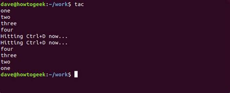 how to use the linux cat and tac commands