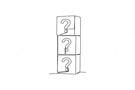 Premium Vector Continuous One Line Drawing Cubes With Question Mark Frequently Asked Questions