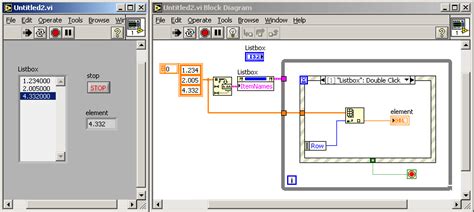 clicking on a numeric array to open another vi labview general lava
