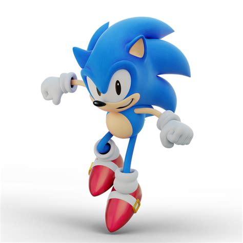 Classic Sonic Render By Yosder Man On Deviantart