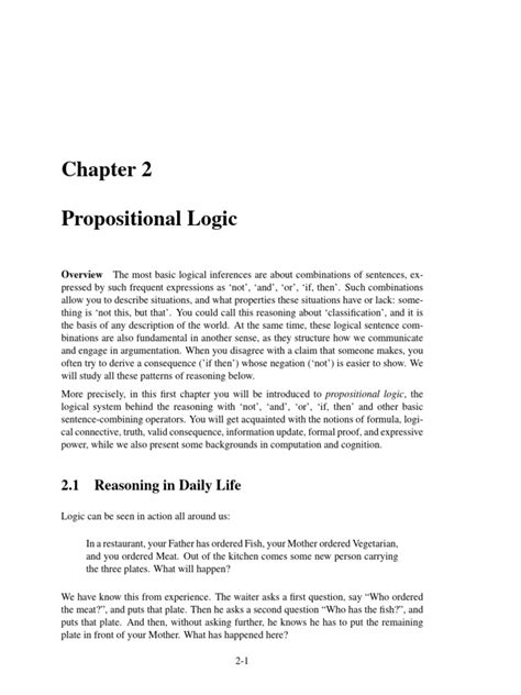 Ch 2 Pdf Logic Logical Consequence