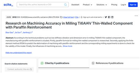 Research On Machining Accuracy In Milling Ti6al4v Thin Walled Component
