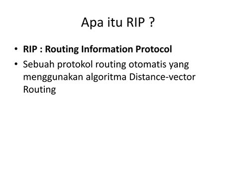 Dynamic Routing Rip Ppt