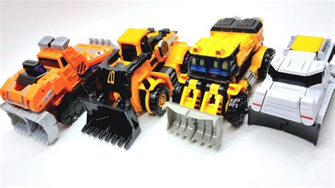 또봇v 헬로카봇 킹도저 도저밤밤 맥스도저 파워로더 중장비 불도저 자동차 변신 비교 영상 Tobot V Hello Carbot Bulldozer Robot Toys Youtube