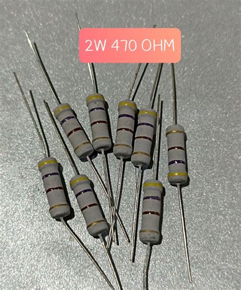 10buah Resistor 2watt 470 Ohm 2 Watt 470 Ohm 2w 470ohm Lazada Indonesia