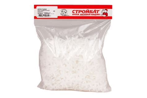 Крестик для кафельной плитки (1000 шт; 4 мм) Стройбат 115240 - выгодная ...