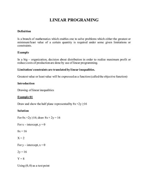 Linear Programing Pdf