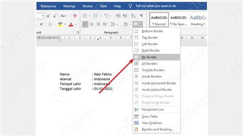 Cara Membuat Titik Dua Dengan Rapi Di Dalam Tabel Microsoft Word Hot