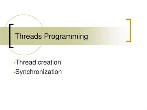 Ppt Threads Programming Powerpoint Presentation Free Download Id
