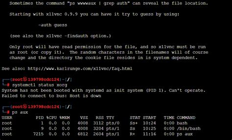 Novnc For Linux Docker X11vnc Returns Xopendisplay Failed 0 X11vnc Was Unable To Open