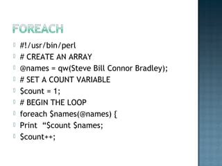 Introduction To Perl Operators PPT