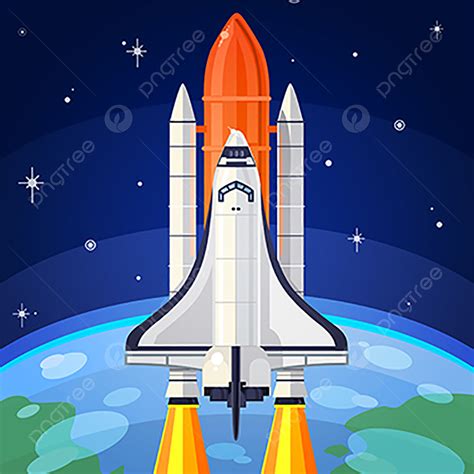 Space Shuttle Launch Clipart Flowers