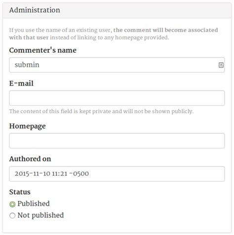 Administer Anonymous Comments