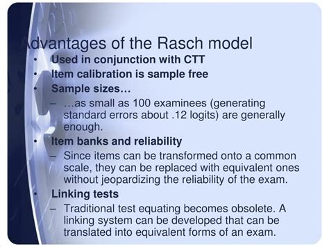 Ppt Overview Of The Rasch Measurement Model Powerpoint Presentation Free Download Id652849