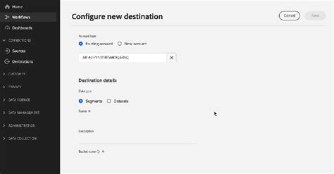 대상에서 구성 및 공통 내보내기 설정 Adobe Experience Platform