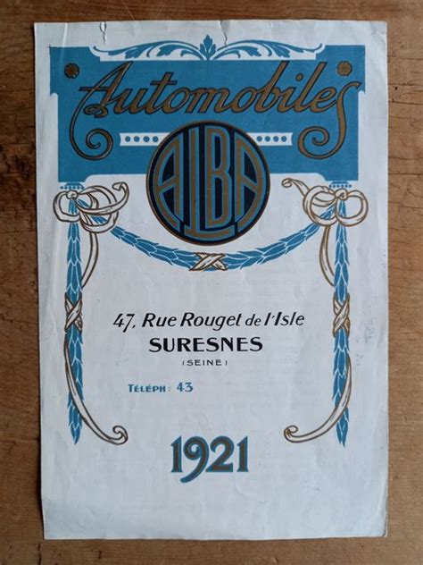 Broschüren Kataloge Alba Chassis 1012 Hp Brochure 1921 Catawiki