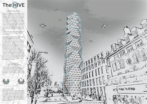 Architecture Project Spiral Facade Of Triangular Modules Featuring Drone Logistics And