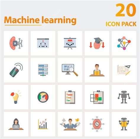 Set Of Machine Learning Icons Machine Problem Solving Sensors Vector Logo App Learning Png