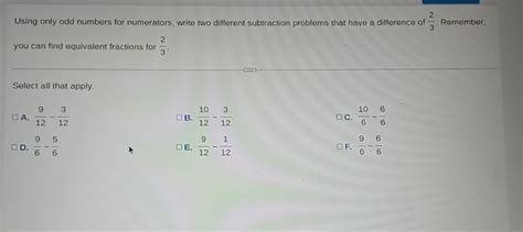 Solved Using Only Odd Numbers For Numerators Write Two Different
