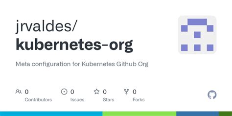 GitHub Jrvaldes Kubernetes Org Meta Configuration For Kubernetes Github Org