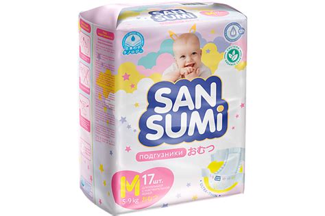 Подгузники «Sansumi» размер M (5-9 кг), 17шт - купить по цене ...