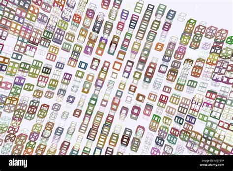 Conceptual Background Square Rectangle Pattern For Design 3d Perspective View Vector