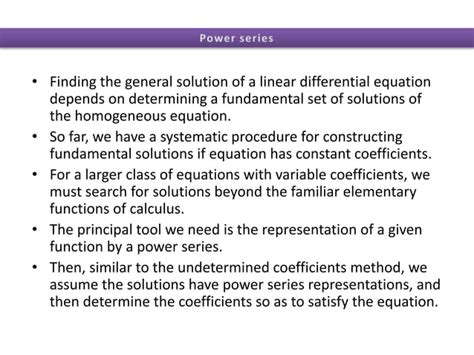 Power Series And Radius Of Convergence Pptx Physics Science