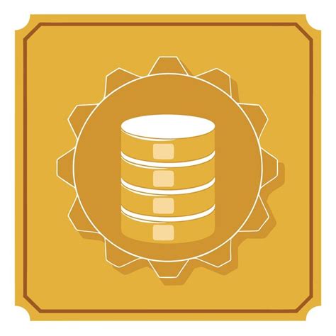 technology concept flat vector style illustration featuring database