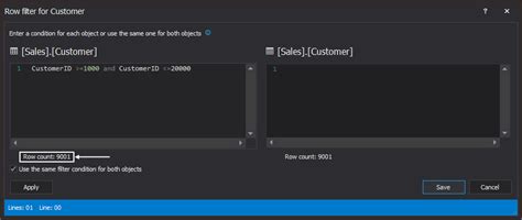 Benefits Of Using The Row Filter In SQL Database Comparison