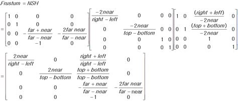 Projection Matrix CG 2016