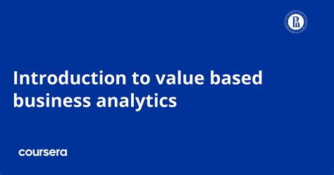 Free Trial Online Course Introduction To Value Based Business Analytics Coursesity