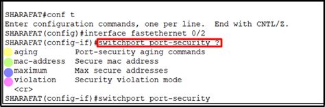what is cisco port security how to secure switches ports what are the violations of port