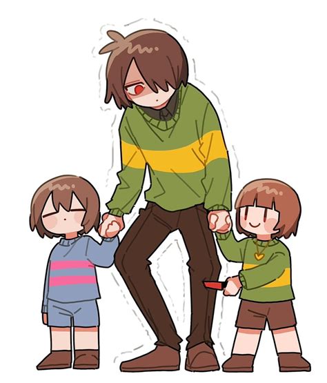 Frisk Chara And Kris Undertale And 1 More Drawn By Tadeno Danbooru
