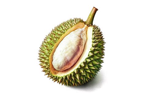 Cute Durian Color Splash Graphic By Poster Boutique · Creative Fabrica