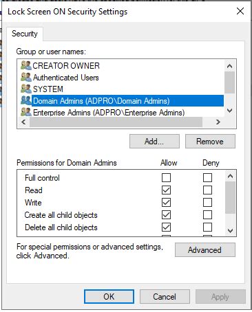 Group Policy Lock Screen Configuration Active Directory Pro