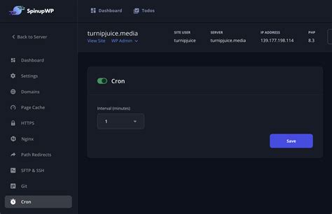 Enable Disable Site Cron Spinupwp