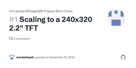 Scaling To A X TFT Issue Mrt Prodz ATmega Flappy Bird Clone GitHub