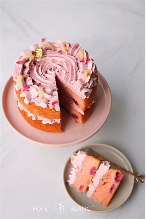 Premium Raspberry Lychee Rose Cake Handmade Delight