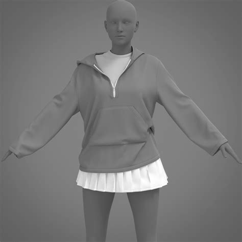 Girl Outfit Free 3d Model Cgtrader Girl Outfit Free 3d Model Cgtrader