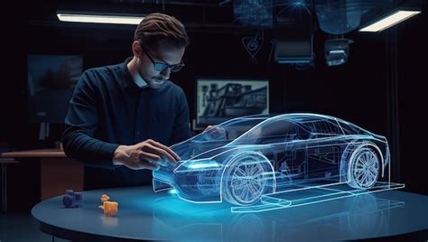 Premium Photo Automotive Engineers Develop 3d Electric Car Prototypes Using Gestures In