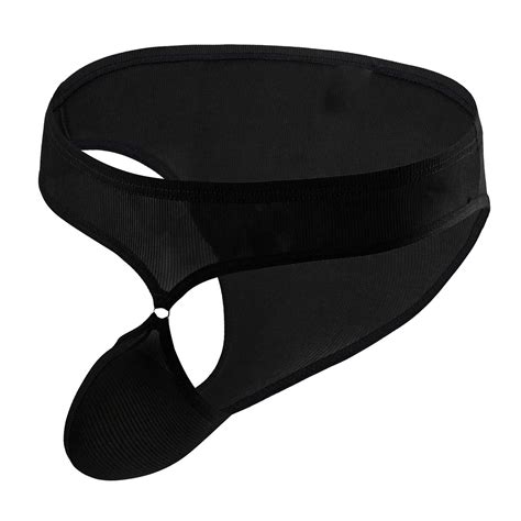 Mens Briefs Jockstrap Hollow Out Low Waist Naughty Panties Performance