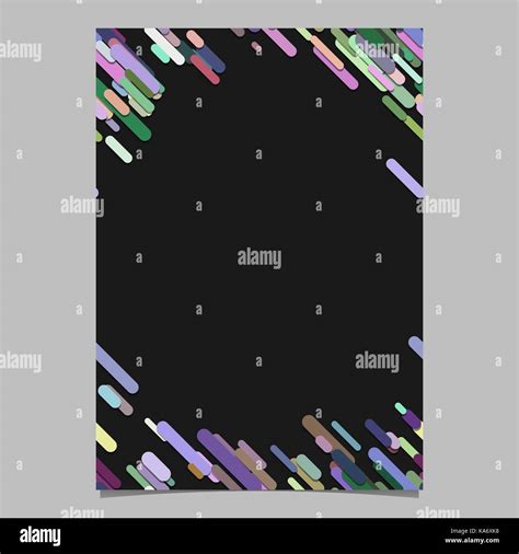 Colorful Random Diagonal Rounded Stripe Pattern Brochure Template Trendy Blank Stationery