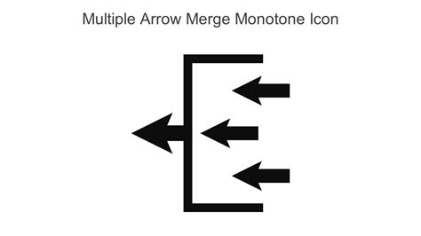 Multiple Arrow Merge Monotone Icon In Powerpoint Pptx Png And Editable Eps Format PPT Sample