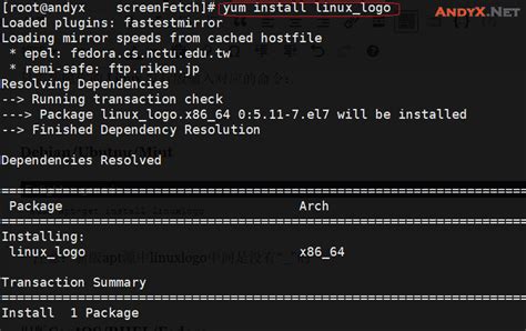 想用酷炫的方式在console显示linux标志与硬件信息？来试试screenfetch和linux logo吧！ andyx