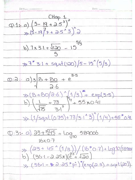 Matlab 1 2 And 3 Chapter Pdf