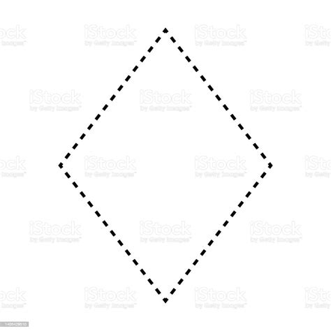 Rhombus 모양 파선 기호 벡터 아이콘 그림 그림에서 창조적 인 그래픽 디자인 Ui 요소 0명에 대한 스톡 벡터 아트 및 기타 이미지 Istock