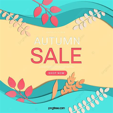 컬러 가을 일러스트 종이 컷 스타일 프로모션 팝업 창 나뭇잎 템플릿 Psd 다운로드 디자인 자료 다운로드