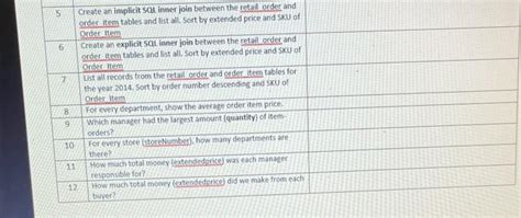Solved For Each Of The Queries Listed A Include Your